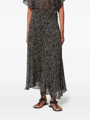 Isabel Marant Étoile Printed Muslin Skirt - Black