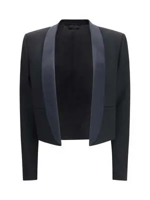 TOM FORD Cropped Single-breasted Jacket With Shawl Lapels - Black