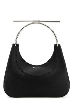 Alexander McQueen Leather Cross-bar Handbag - Black