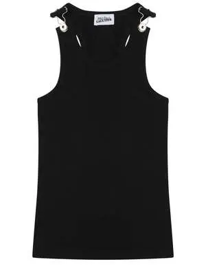 JEAN PAUL GAULTIER Ribbed Tank Top - Black