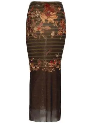 JEAN PAUL GAULTIER Printed Long Skirt - Multicolor