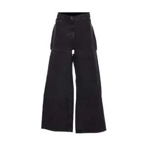 Attico Wide Leg Cut-out Jeans