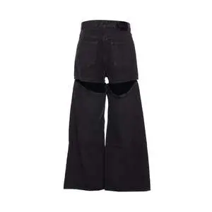 Attico Wide Leg Cut-out Jeans