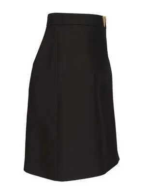 Valentino Garavani Wool And Silk Blend Crepe Miniskirt
