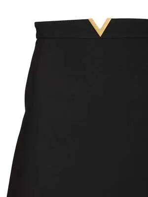 Valentino Garavani Wool And Silk Blend Crepe Miniskirt