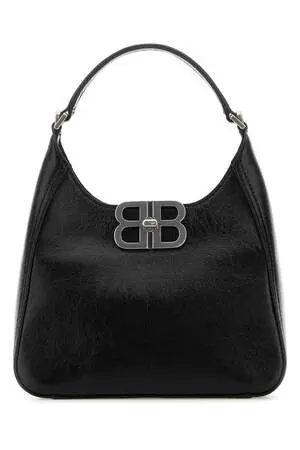 Balenciaga Bb Soft Leather Handbag - Black