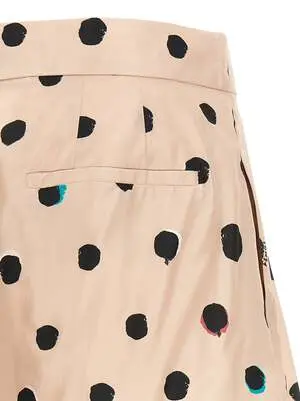 Fendi Falena Dots Printed Silk Shorts - Pink