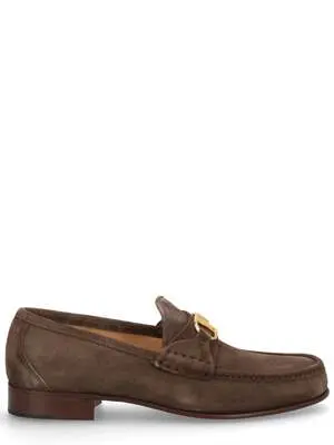 Valentino Garavani VALENTINO GARAVANI VLogo Signature Loafers Brown