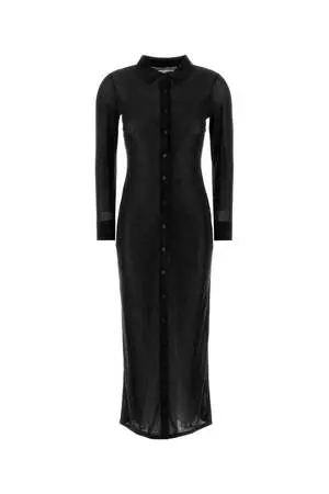 Alexander Wang Embellished Viscose Shirt Dress - Black