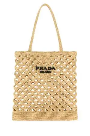 Prada Raffia Tote Bag