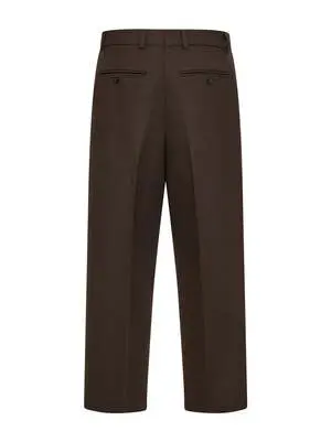 TOTEME Bark Stretch Wool Blend Straight Trousers