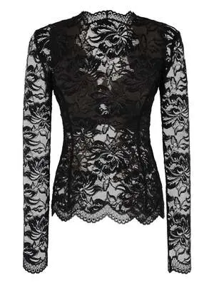 Rabanne Lace Top - Black