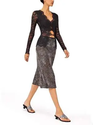 Rabanne Lace Top - Black