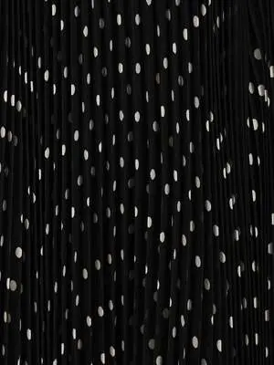 Valentino Garavani Silk Polka Dot Pleated Midi Skirt
