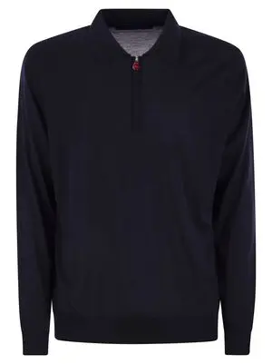 Kiton Wool Polo Shirt - Blue