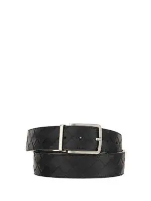 Bottega Veneta Woven Leather Belt - Black