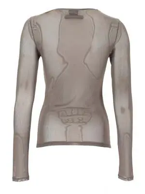 JEAN PAUL GAULTIER Mesh Long-sleeve Top - Multicolor