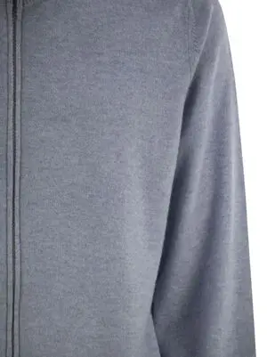 Brunello Cucinelli High-necked Zip-up Cashmere Cardigan - Blue