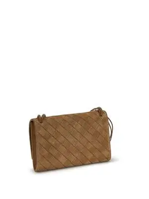 Bottega Veneta Andiamo Clutch With Shoulder Strap