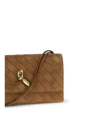Bottega Veneta Andiamo Clutch With Shoulder Strap