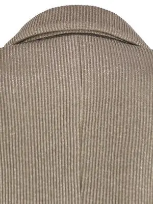 Brunello Cucinelli Sparkling English Rib Cotton And Viscose Knitted Jacket With Monili - Cream