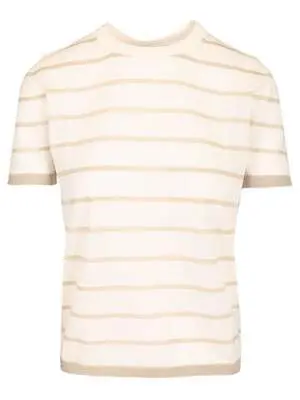 Max Mara Max Mara Favetta Cashmere & Silk Blend Striped Sweater Cream