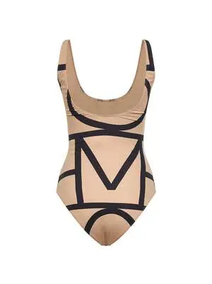 TOTEME Stretch Jersey Monogram One-piece Swimsuit - Multicolor