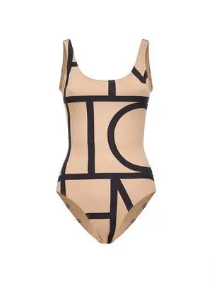TOTEME Stretch Jersey Monogram One-piece Swimsuit - Multicolor