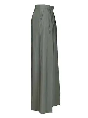 Max Mara Wide-leg Virgin Wool And Silk Poplin Trousers