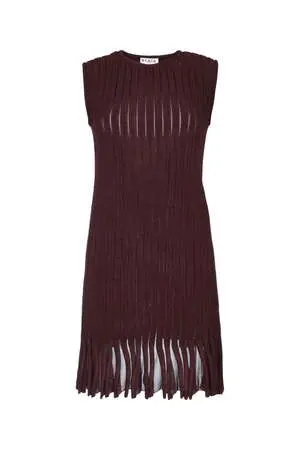 Alaïa Ribbed Knit Dress - Multicolor