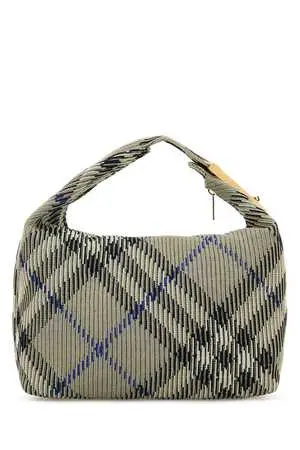 Burberry Embroidered Nylon Medium Handbag
