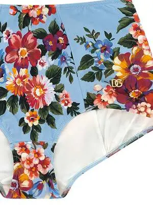 Dolce & Gabbana Re-edition 2000 Floral Print Bikini - Blue