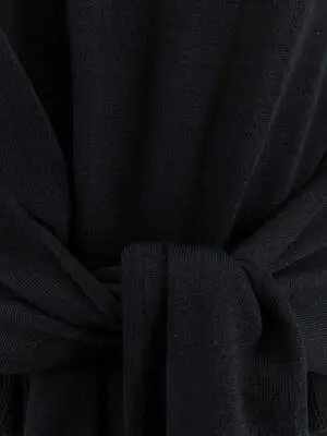 TOTEME Wool And Silk Ribbed Turtleneck Dress - Black