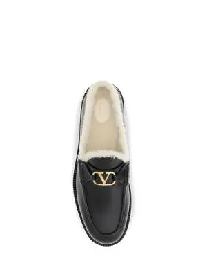 Valentino Garavani Vlogo Fur Loafers
