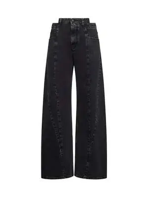 MAISON MARGIELA Decortiqué Wide Leg Jeans - Multicolor
