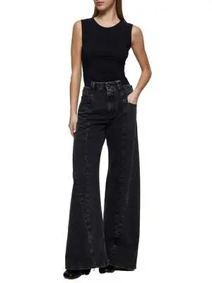 MAISON MARGIELA Decortiqué Wide Leg Jeans - Multicolor