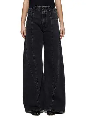 MAISON MARGIELA Decortiqué Wide Leg Jeans - Multicolor