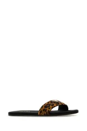 Prada Printed Calf Hair Slippers - Multicolor
