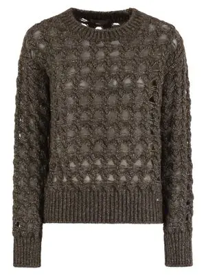 Herno Jumper In Alpaca And Wool - Brown