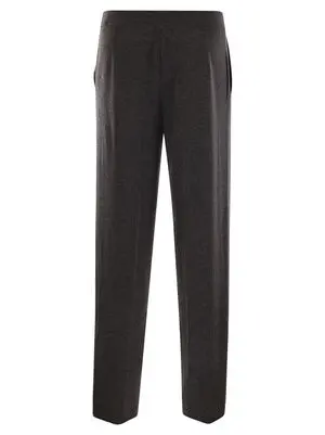 Max Mara Arno Viscose And Wool Trousers - Multicolor