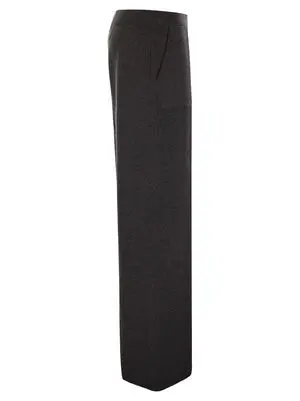 Max Mara Arno Viscose And Wool Trousers - Multicolor