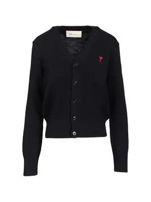 AMI Paris De Cœur Wool Cardigan