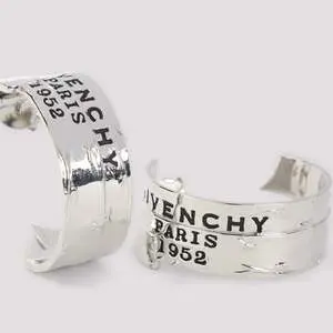 Givenchy Tape Hoop Earrings In Brass