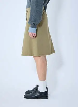 Miu Miu Garment-dyed Midi Skirt