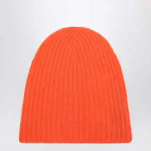 ROBERTO COLLINA Cashmere And Silk Blend Ribbed Beanie Orange