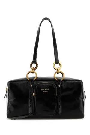 Prada PRADA Leather Handbag Black