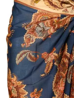 Zimmermann Printed Cotton Pareo With Fringe
