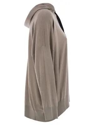 Brunello Cucinelli Sparkling Cashmere And Silk Hoodie