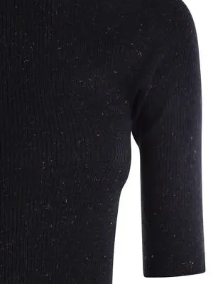 Brunello Cucinelli Sparkling Ribbed Cashmere Sweater