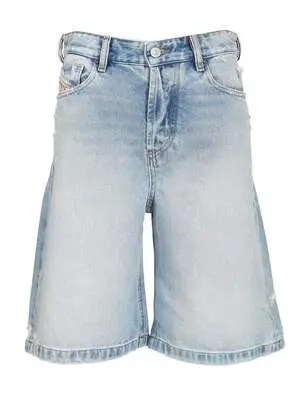 DIESEL® Regular Fit Light Wash Denim Shorts - Blue